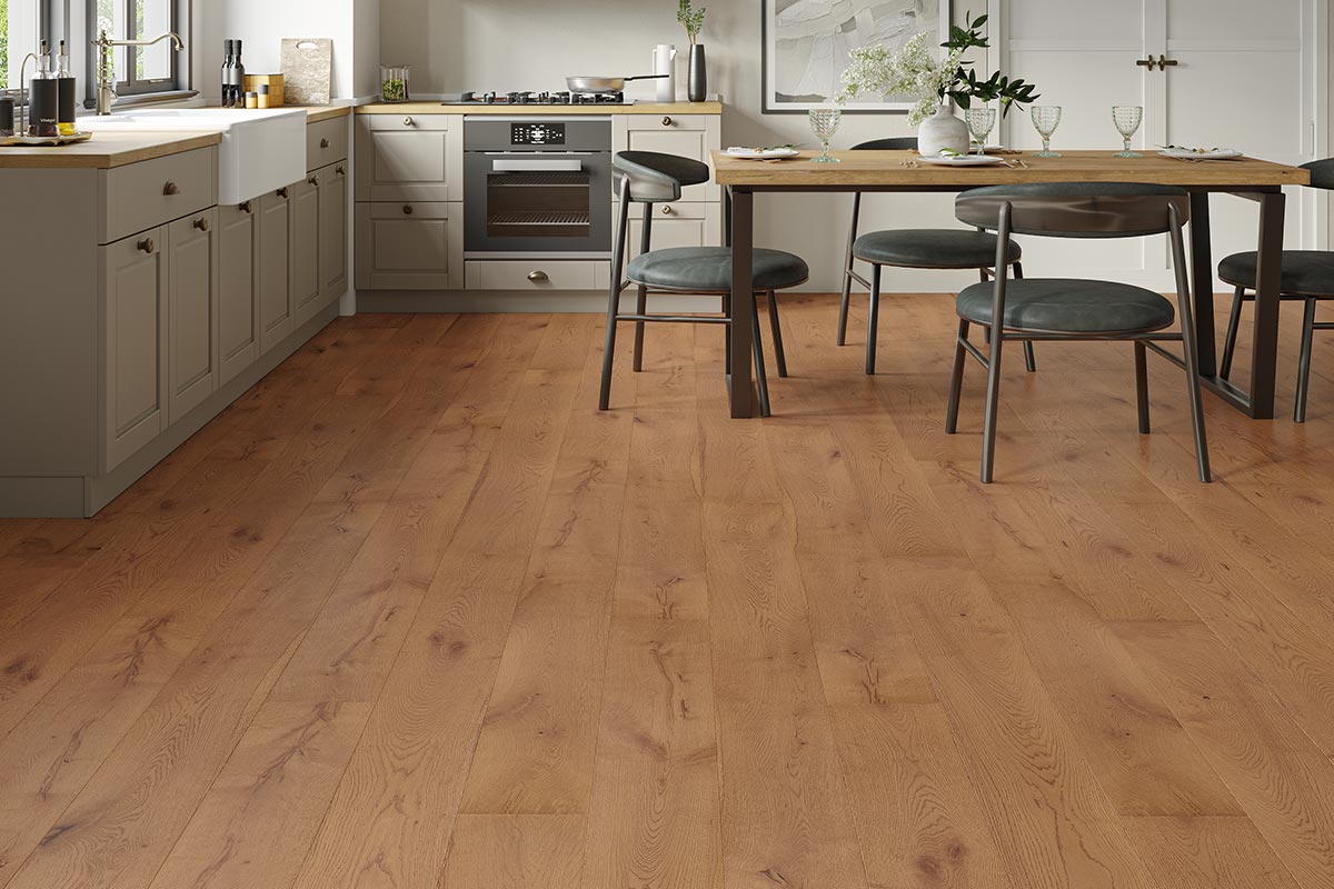 Galleria Engineered Rustic Oak Flooring 20mm x 190mm Conrad Brushed UV
