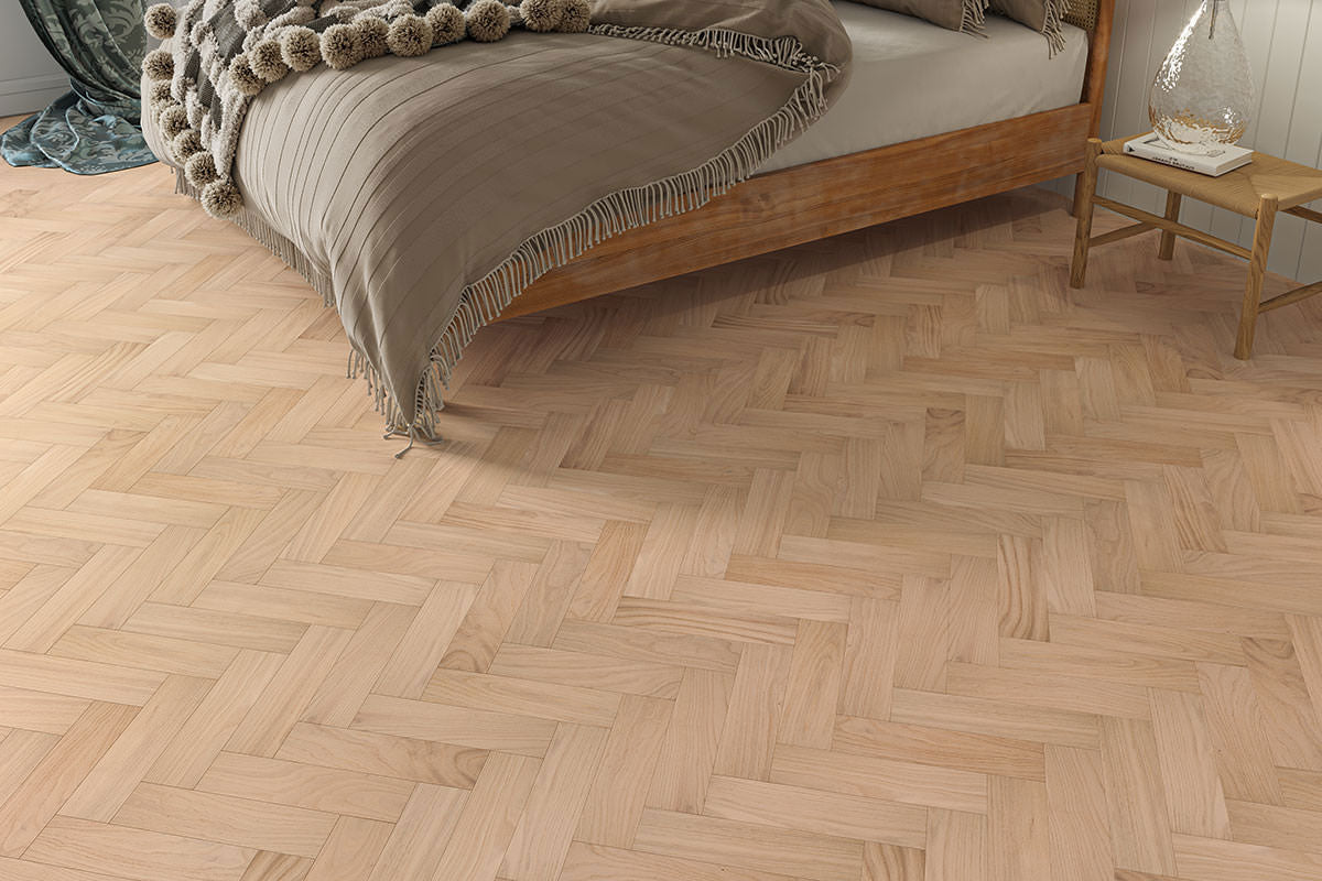Home Choice Engineered Rustic Oak Herringbone 10mm x 80mm Natural Smoo