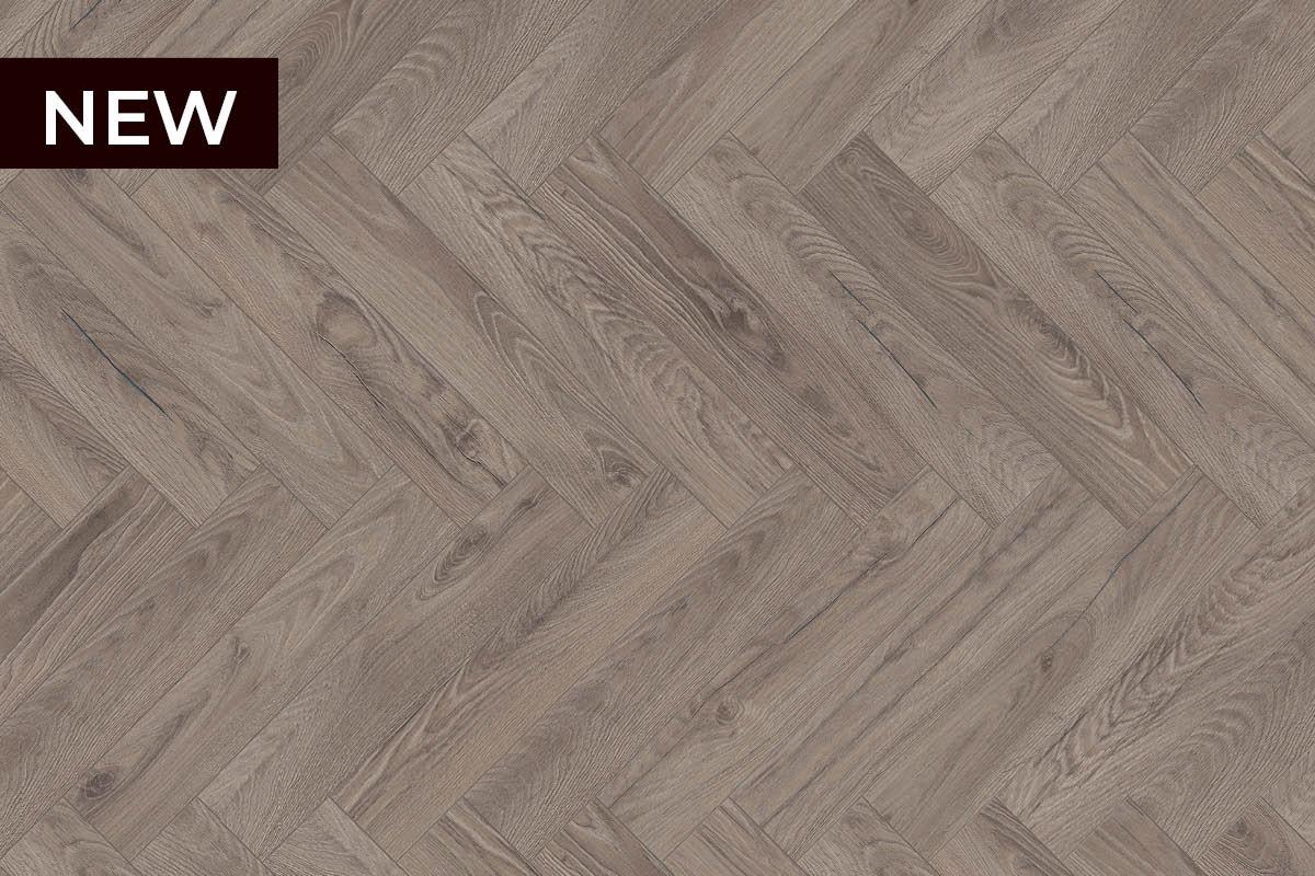 Series Woods 8mm Herringbone Laminate Flooring Sterling Grey Oak – UK ...