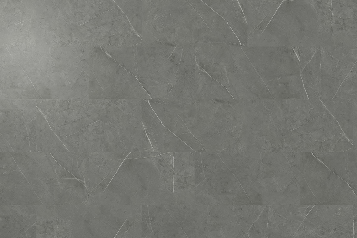 Spectra Luxury Rigid Core Click Vinyl Slate Grey Tile Built-In Underla