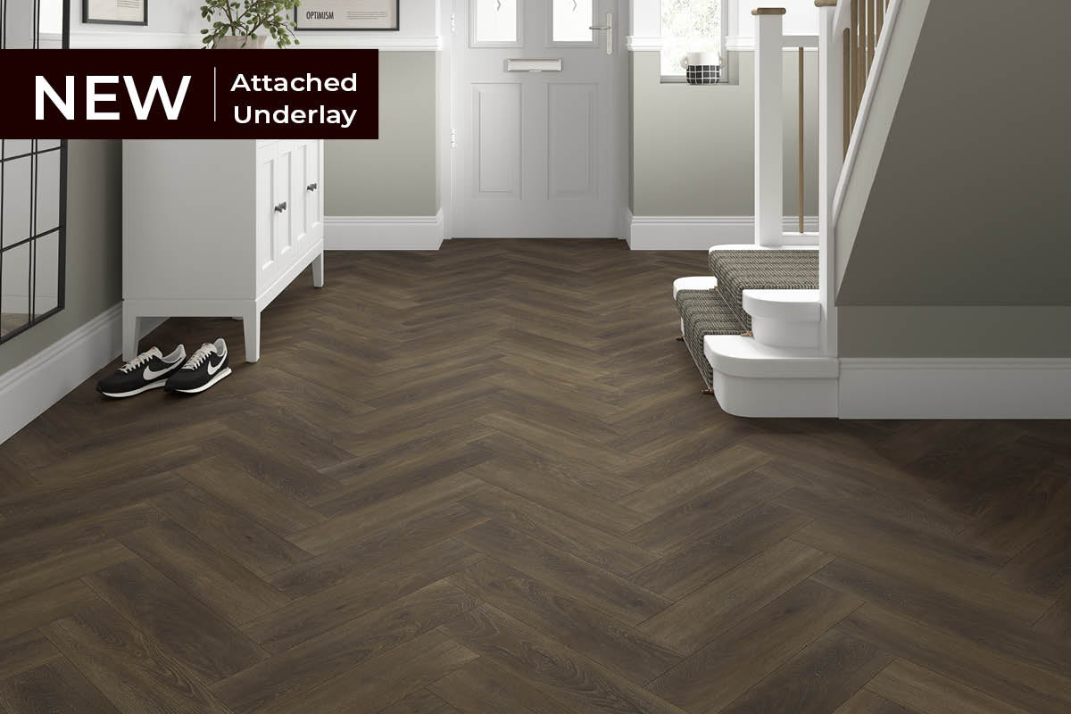 Spectra Luxury Rigid Core Click Vinyl Flooring Rich Chocolate Brown He ...
