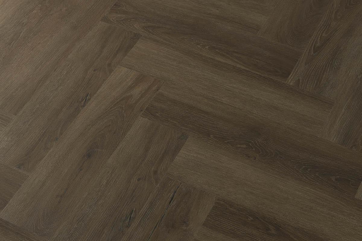 Spectra Luxury Rigid Core Click Vinyl Rich Chocolate Brown Herringbone