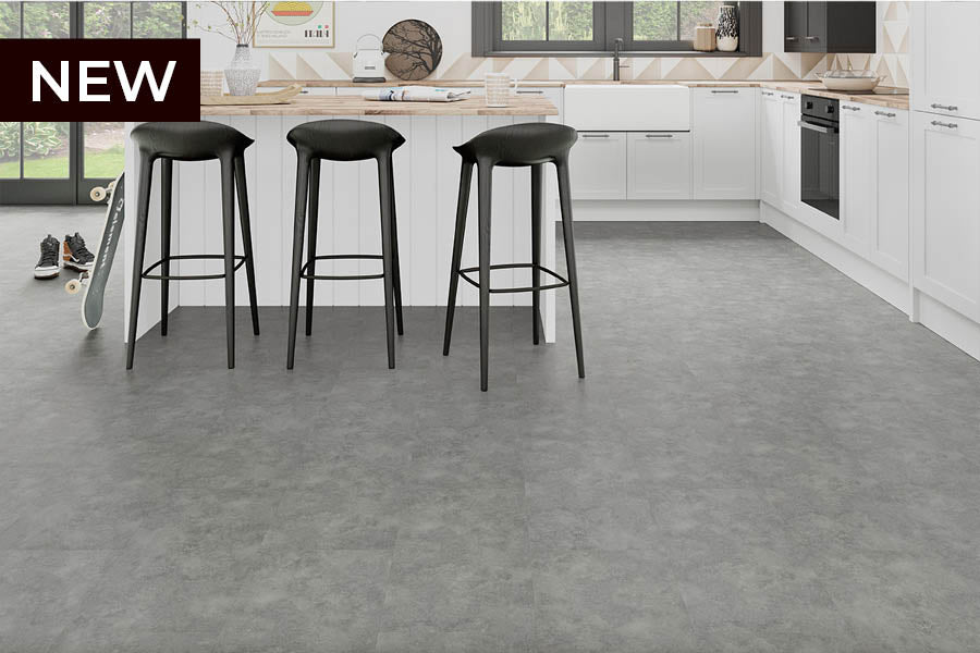 Spectra Luxury Rigid Core Click Vinyl Flooring Smoke Grey Tile – UK ...