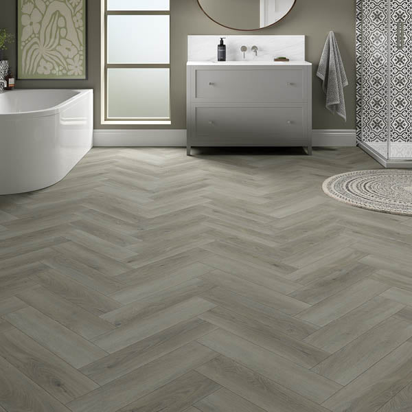 Spectra Luxury Rigid Core Click Vinyl Flooring Soft Pebble Grey Herrin ...