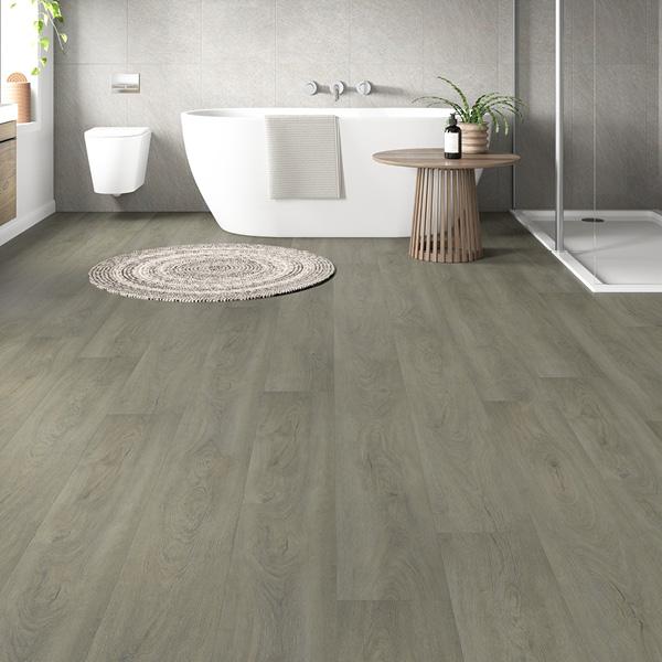 Spectra Luxury Rigid Core Click Vinyl Soft Pebble Grey Plank Built-in